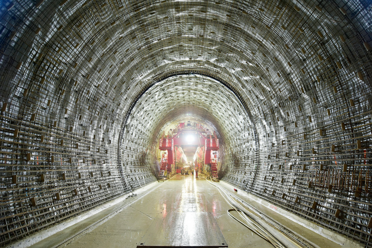 Albabstieg Tunnel: Inner Lining completed - tunnel